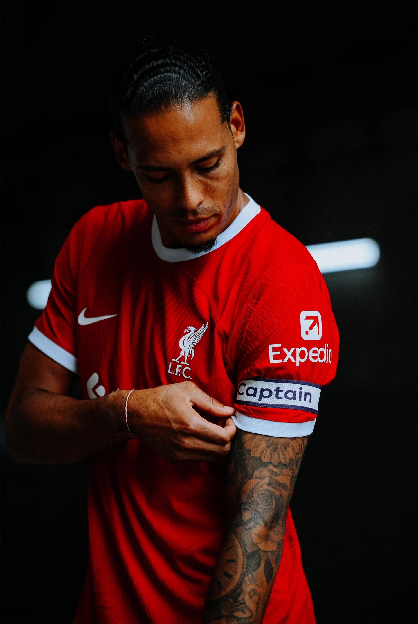 Photos: Virgil van Dijk pulls on the Liverpool captain's armband ...