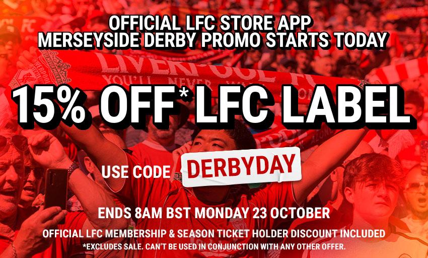 App exclusive: Get 15% off LFC Label for a limited time only - Liverpool FC