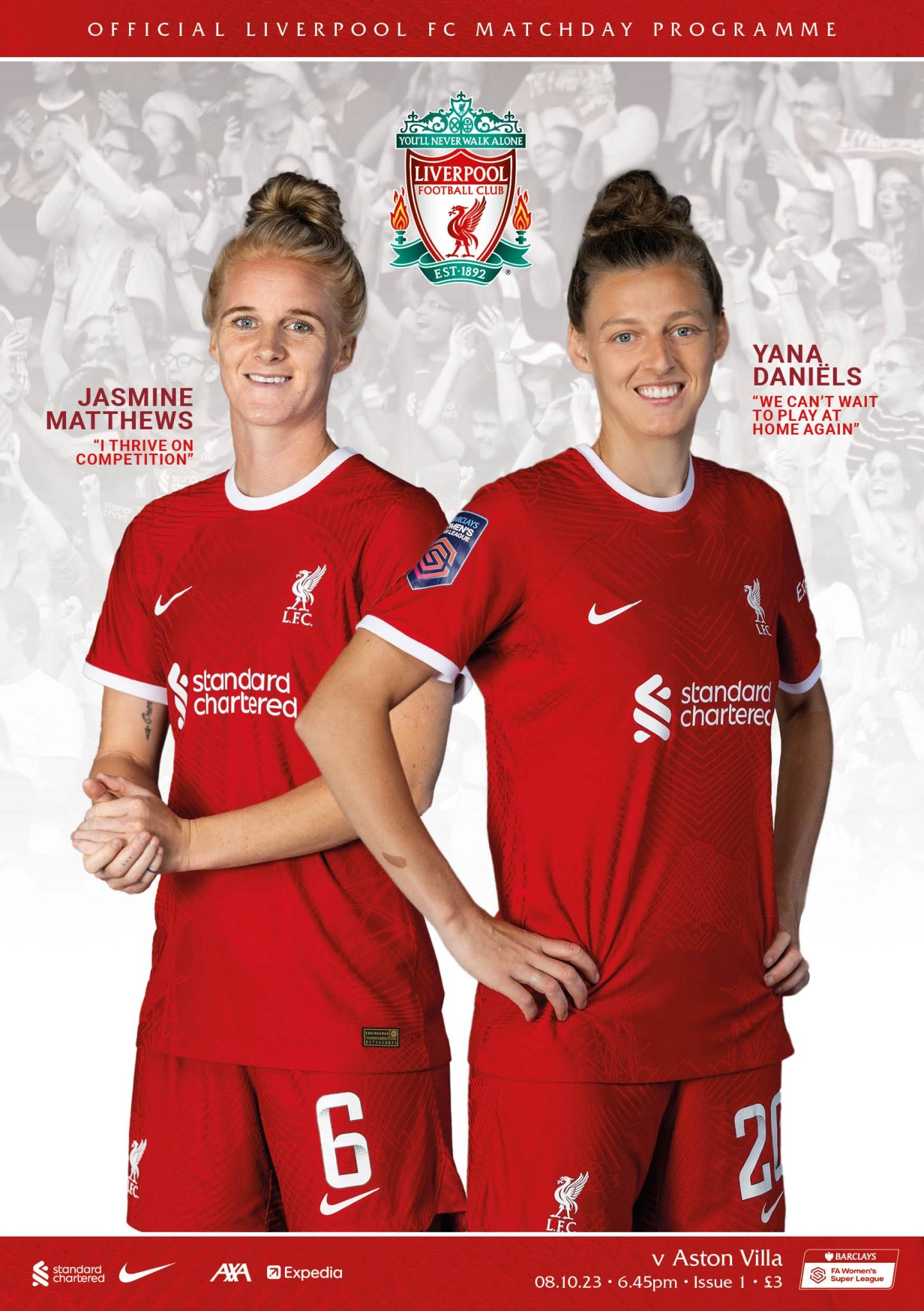 Get your LFC Women v Aston Villa Women matchday programme - Liverpool FC