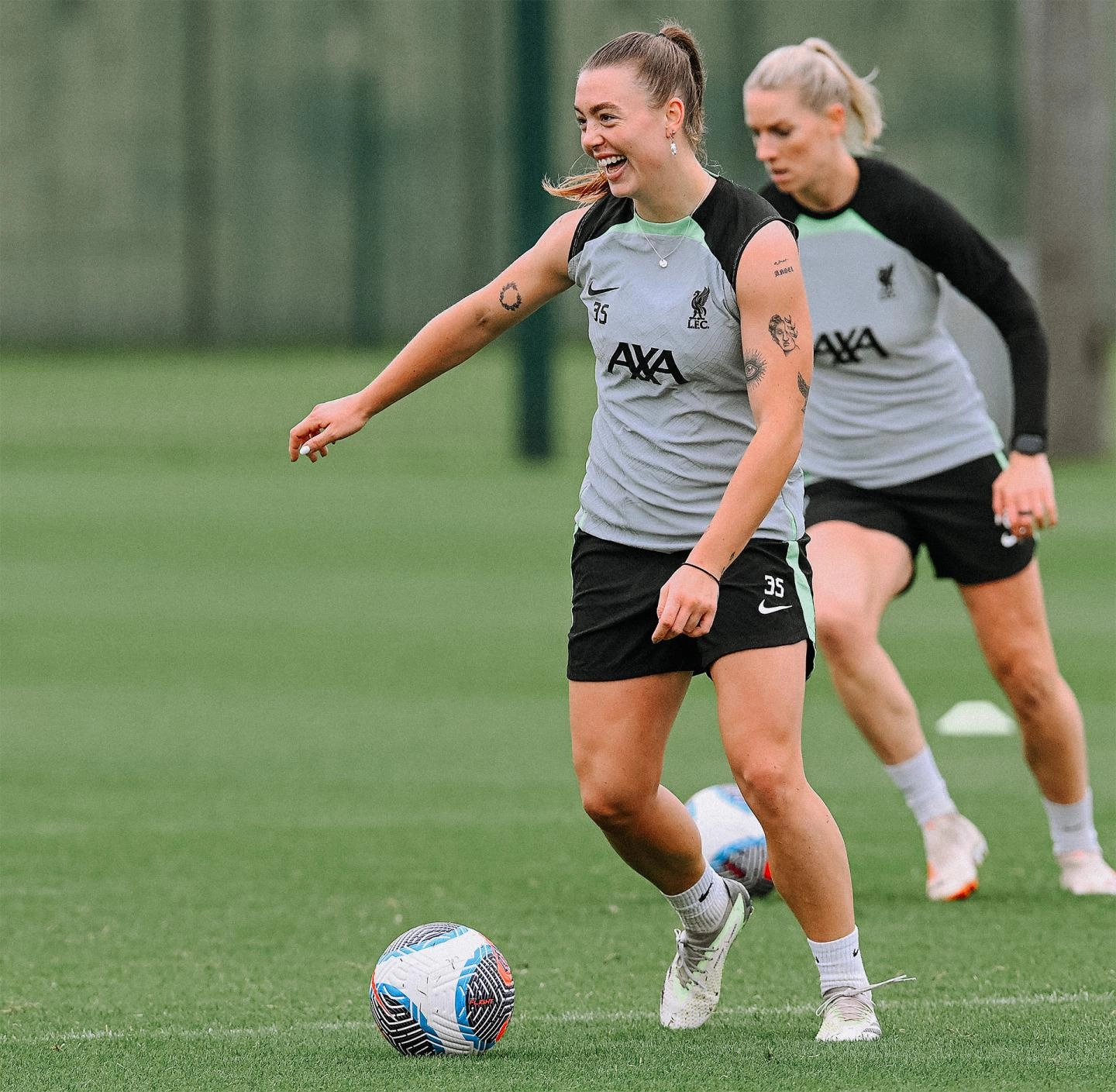 Photos: LFC Women's Friday session at AXA Melwood Training Centre ...