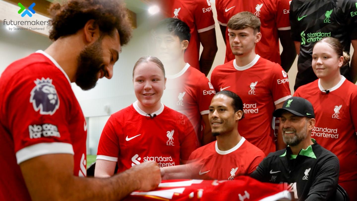 'Best feeling in my life!' - young fan joins LFC's 2023-24 squad photo ...