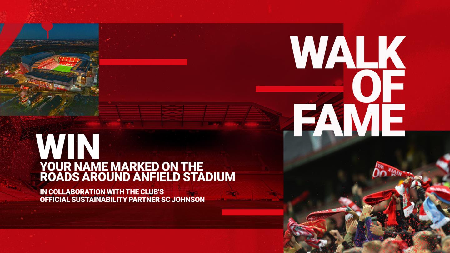 Enter now: LFC and SC Johnson partner to create Anfield fan 'Walk of ...