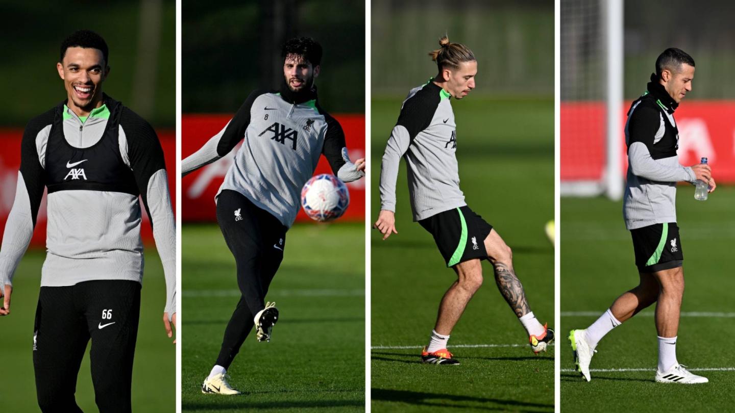Friday training photos as Liverpool prepare for Norwich FA Cup tie ...