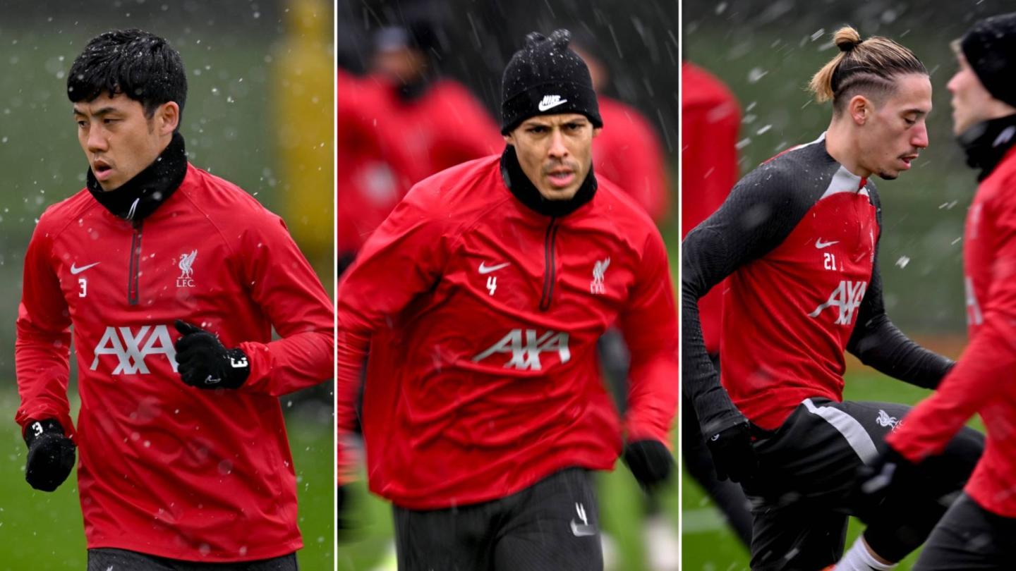 43 photos from Liverpool's snowy Thursday training session - Liverpool FC