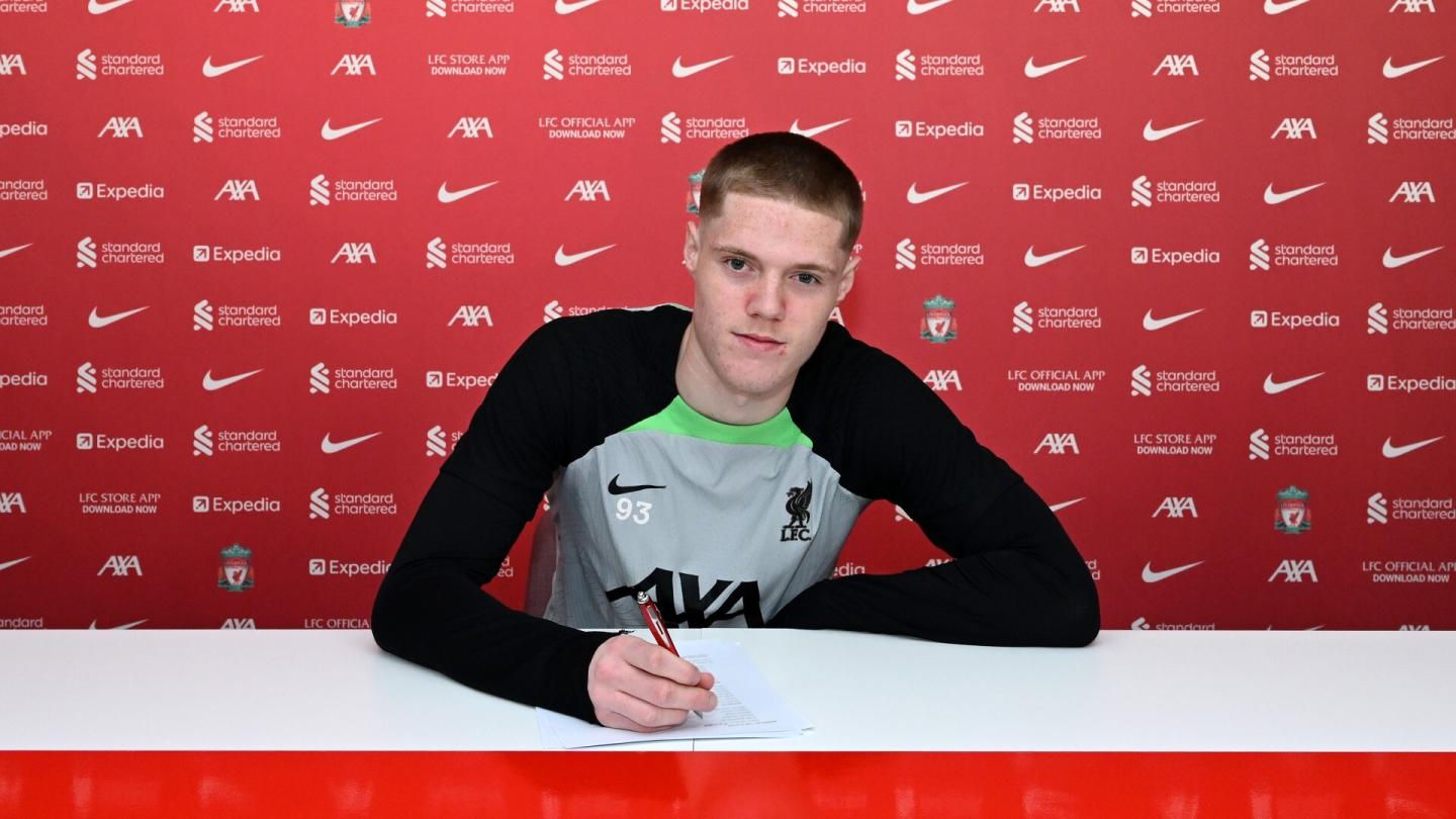 Carter Pinnington signs first professional contract with Liverpool ...