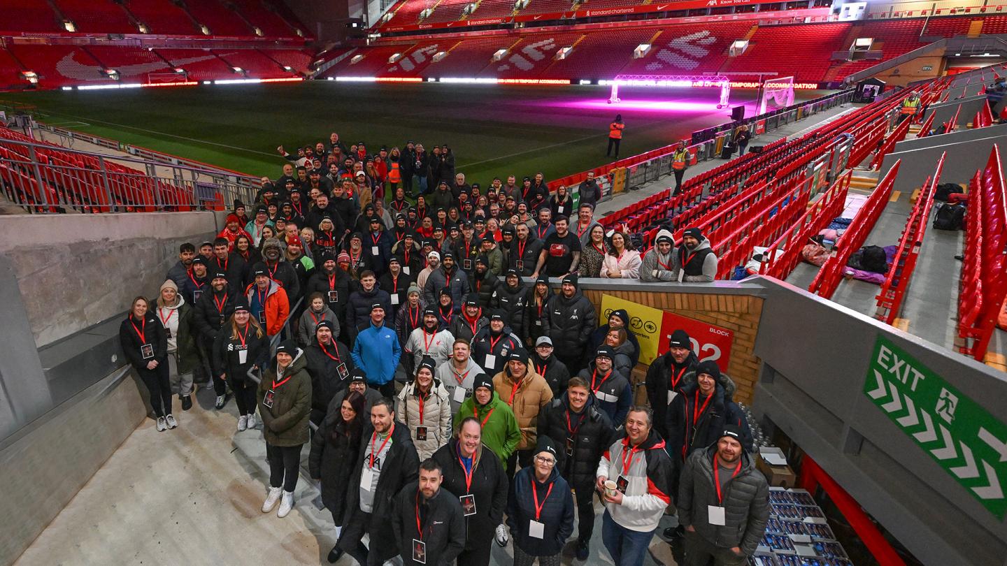 Gallery: A memorable night on the Kop to tackle homelessness - Liverpool FC Gallery: A memorable night on the Kop to tackle homelessness - Liverpool FC