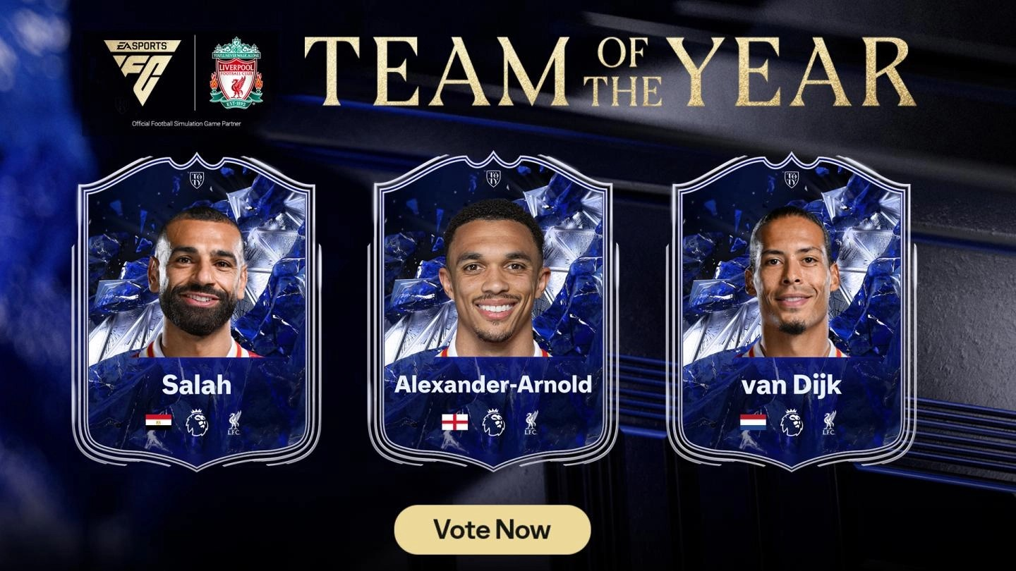 Three Reds nominated for EA SPORTS FC™ 25 Team of the Year - Liverpool FC