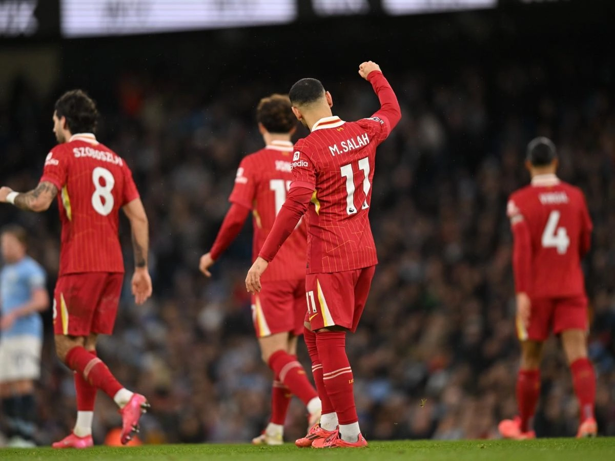 Celebrations photos from Liverpool's 2-0 win at Man City on Sunday ...