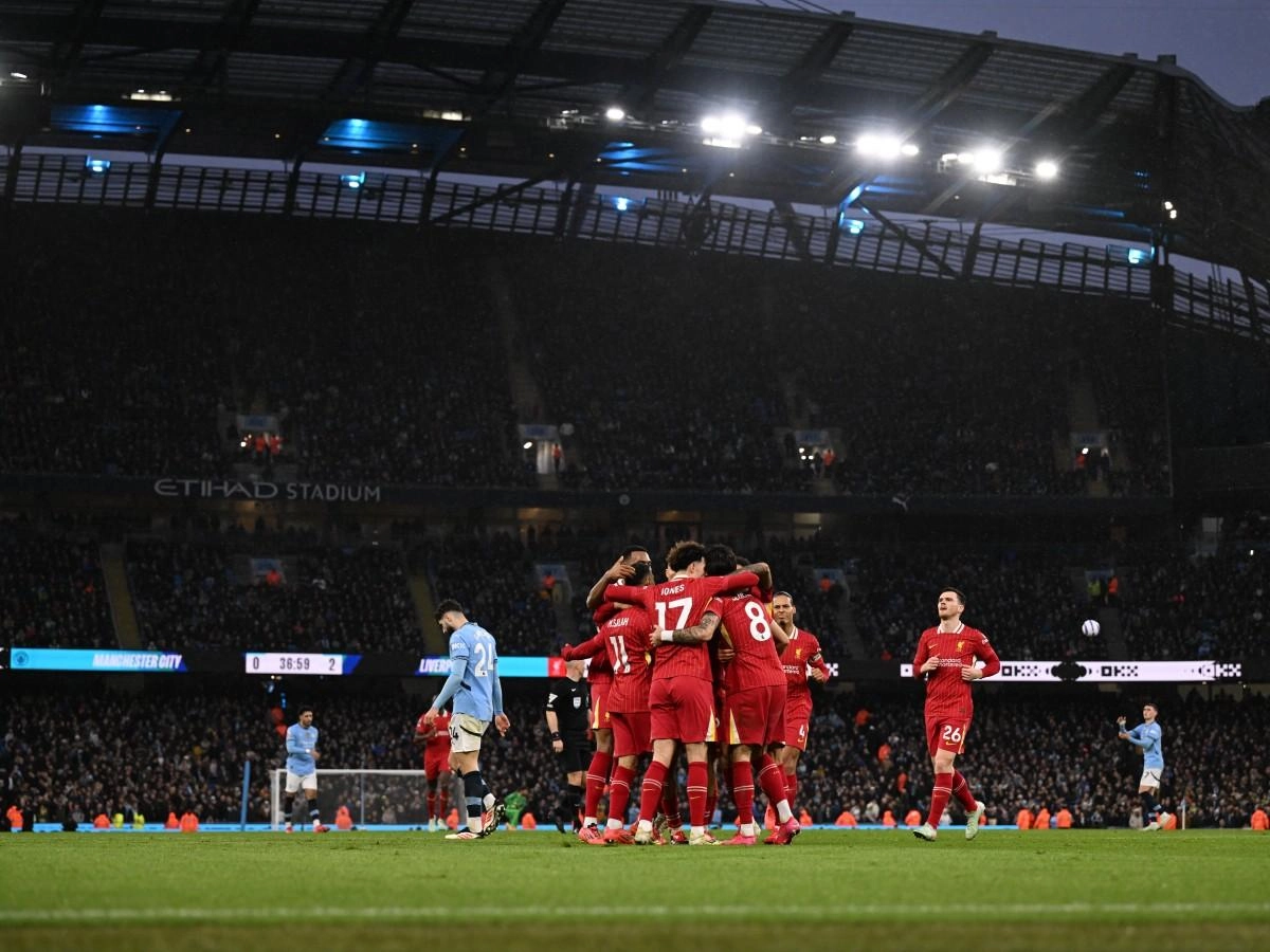 Celebrations photos from Liverpool's 2-0 win at Man City on Sunday ...