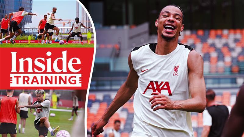Inside Training: Ekitike involved as Liverpool train pre-AC Milan ...