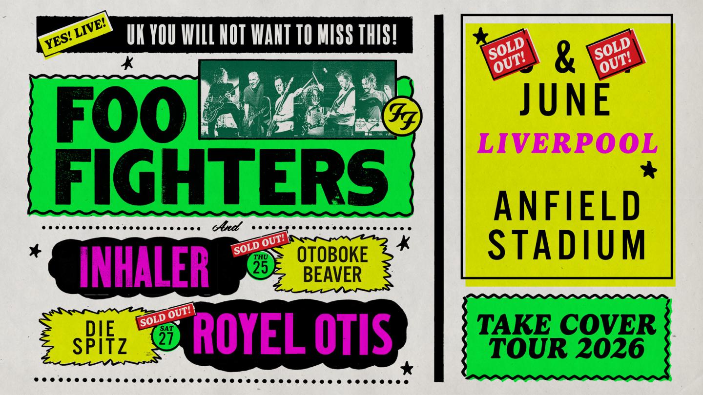 Foo Fighters at Anfield: Tickets jetzt im allgemeinen Verkauf ...