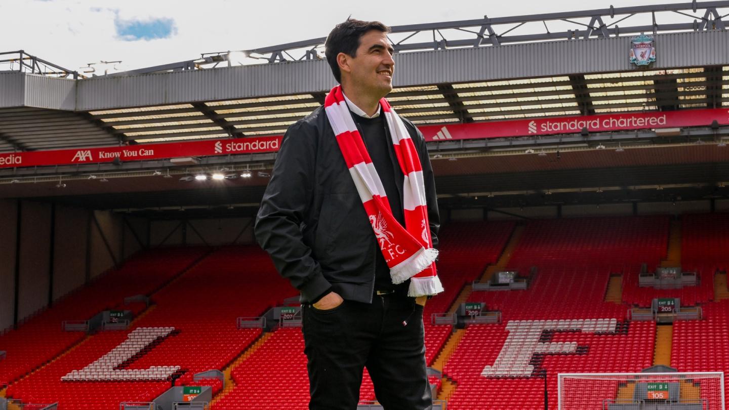 In photos: Andoni Iraola arrives as new Liverpool head coach - Liverpool FC