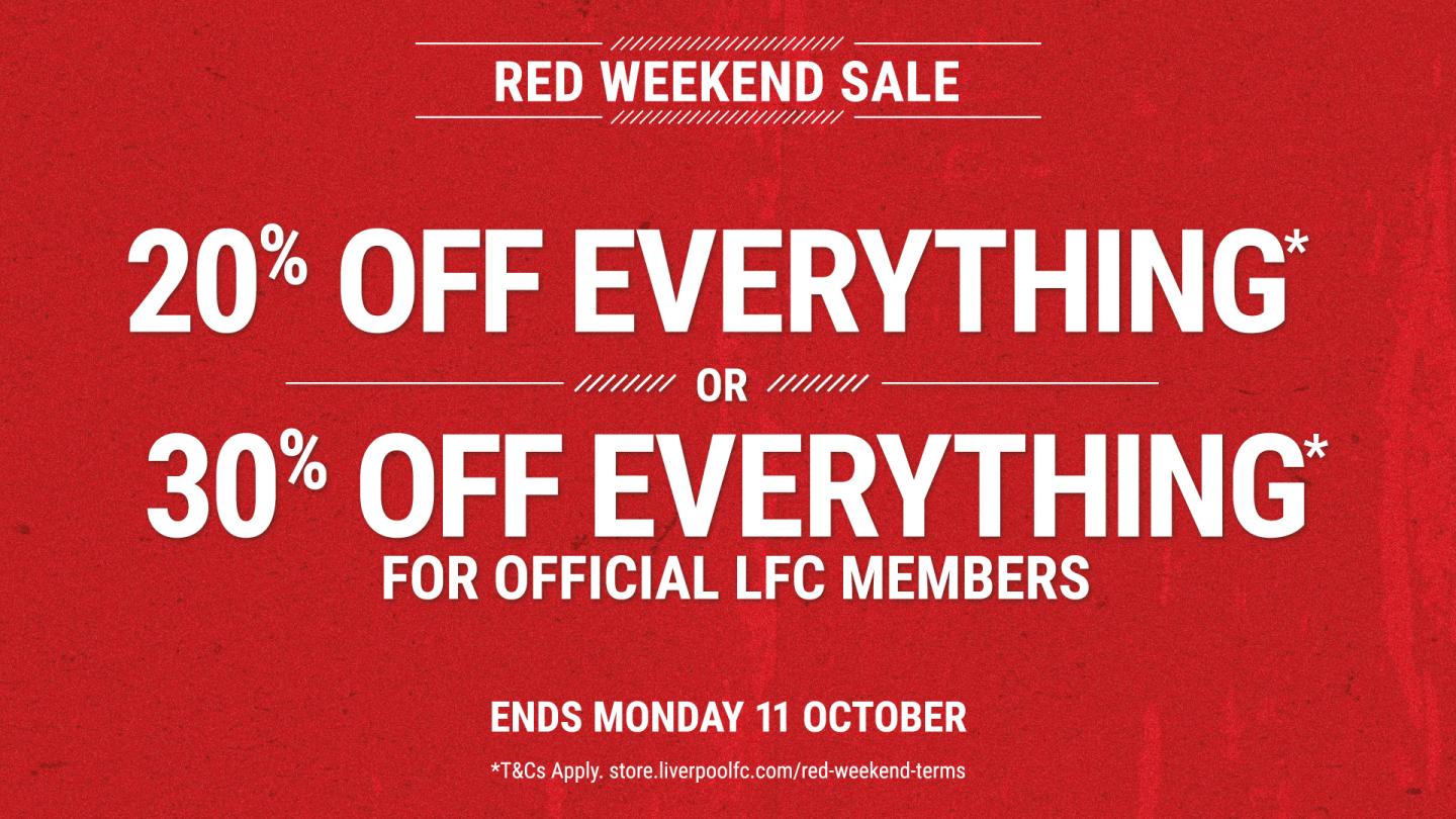 Save up to 30% in LFC stores and online now - Liverpool FC