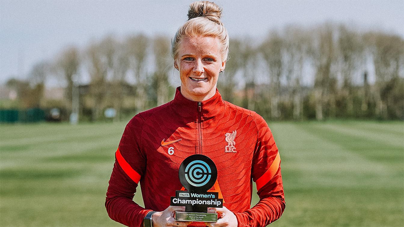 Matthews hails team spirit as she receives Championship's POTM trophy ...