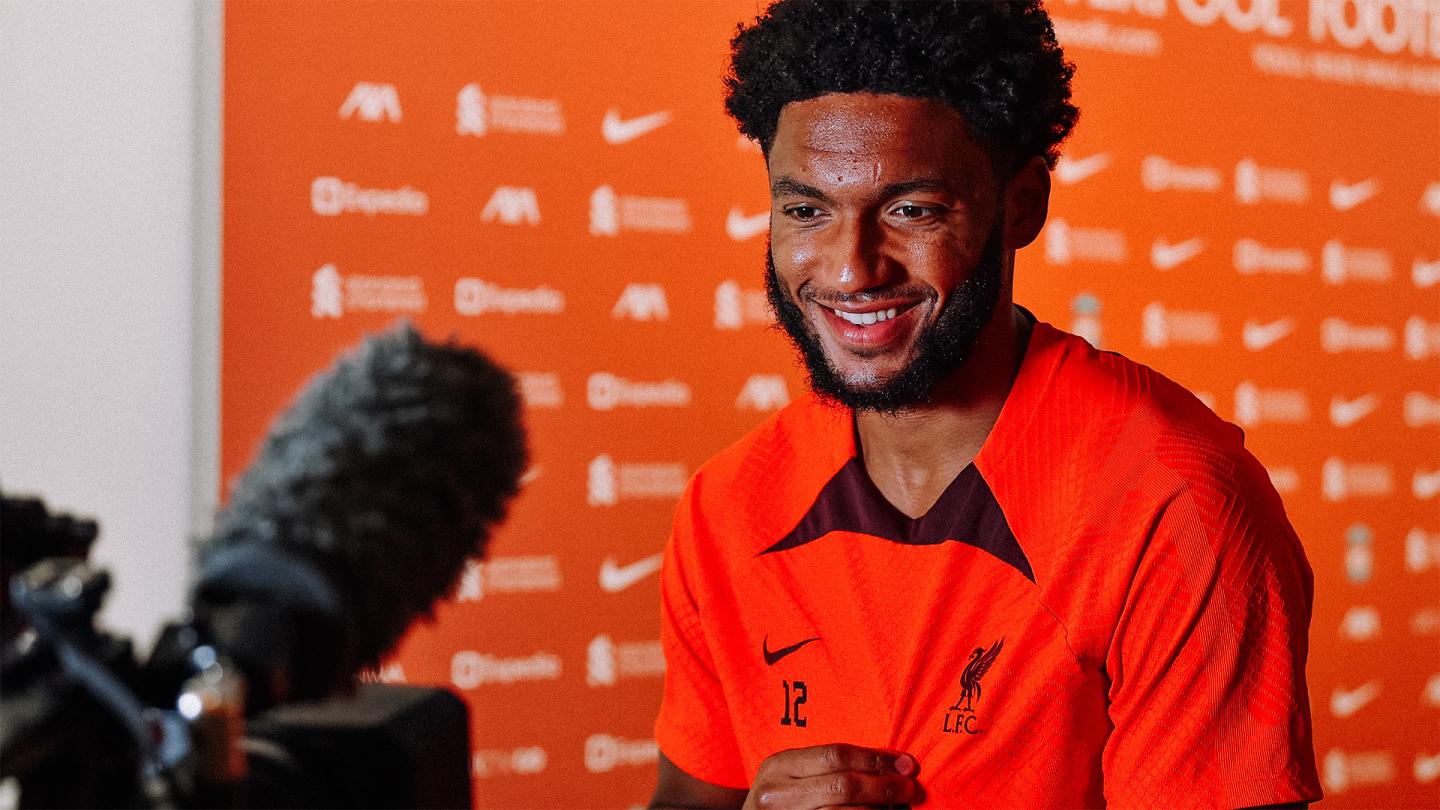 Photos: Joe Gomez signs new Liverpool deal at AXA Training Centre ...