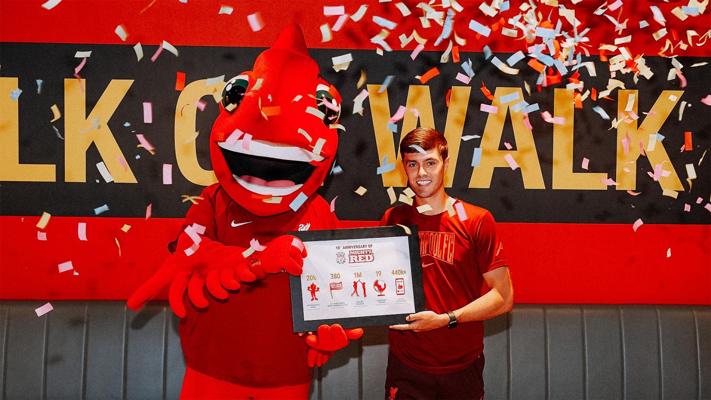 A special celebration for 10 years of LFC's official mascot Mighty Red ...