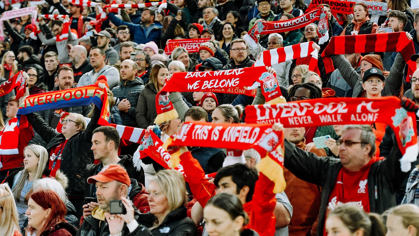 Photos: Record-breaking crowd as Anfield hosts women's derby - Liverpool FC