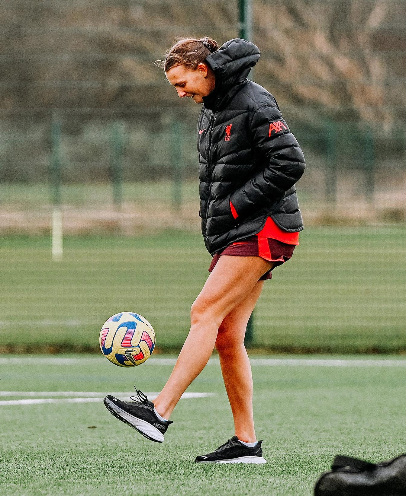 Photos: Sofie Lundgaard trains with LFC Women ahead of United trip ...