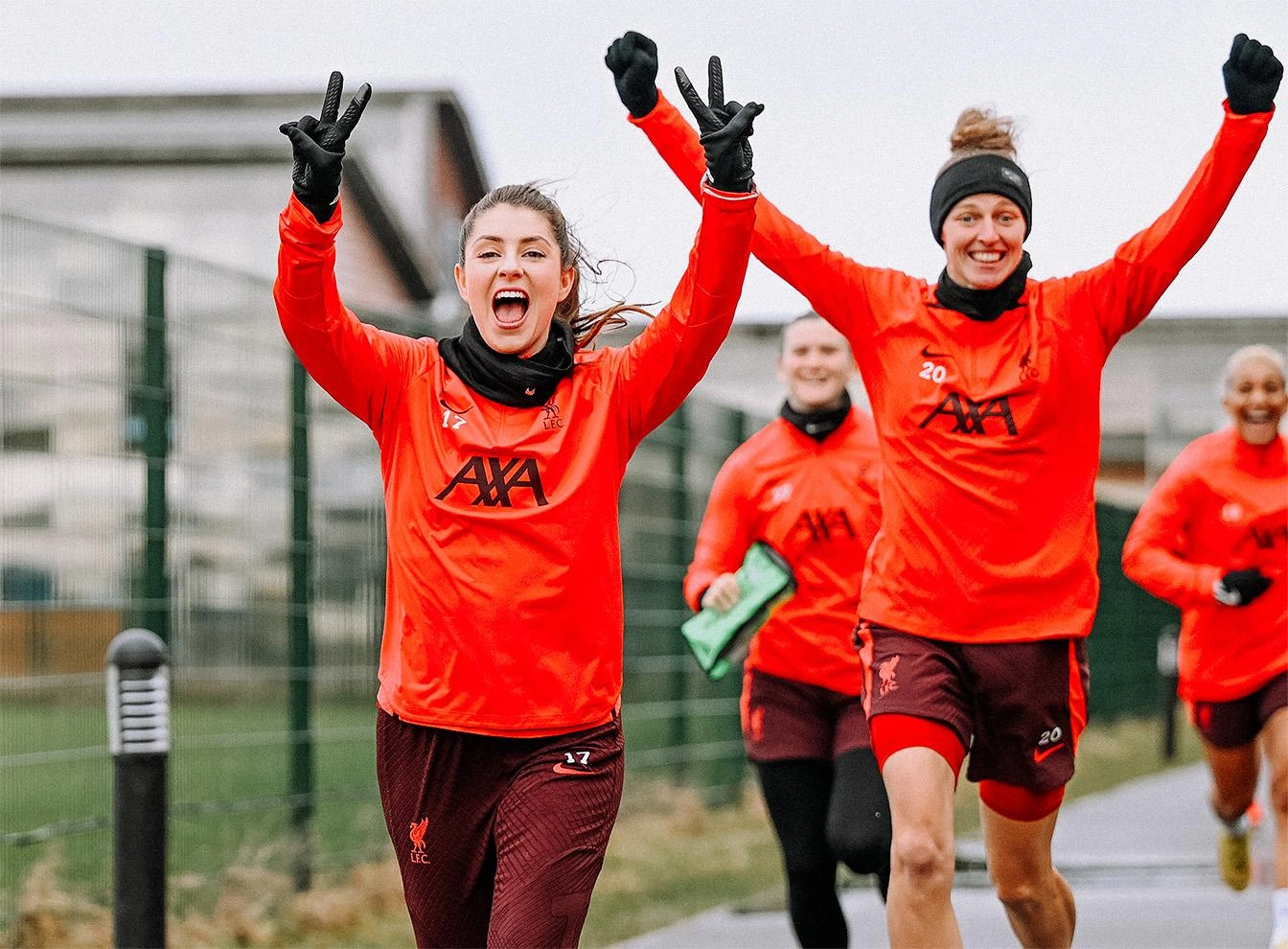 Photos: Sofie Lundgaard trains with LFC Women ahead of United trip ...