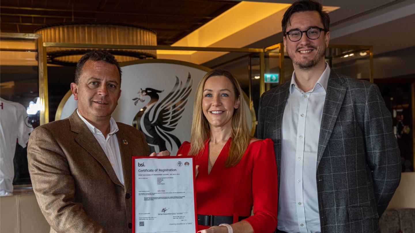 LFC becomes first Premier League club to be sustainably certified ...