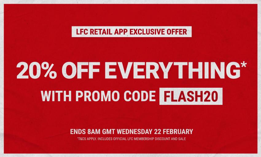 Get 20% off in the LFC Store app now - Liverpool FC