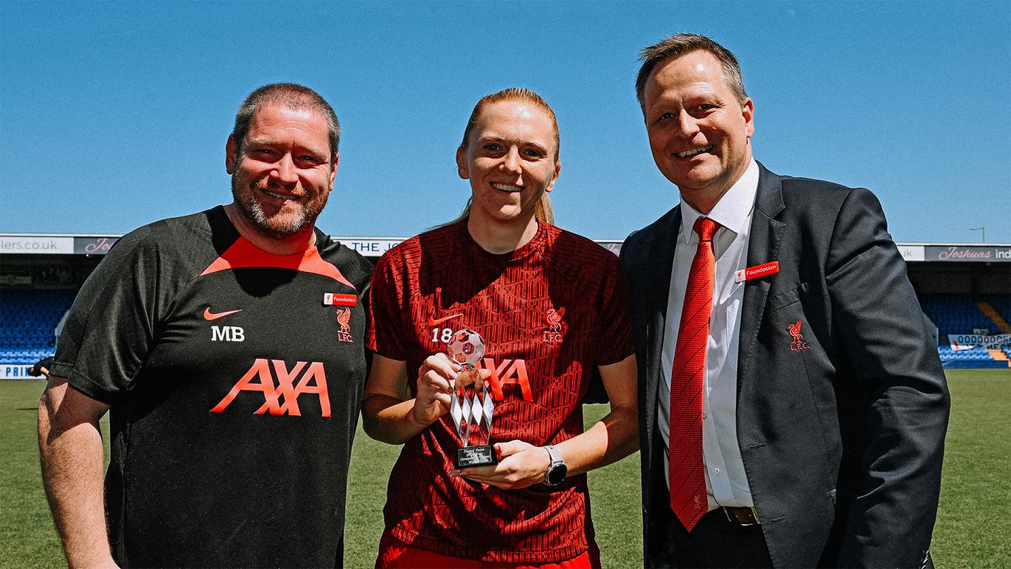 Ceri Holland and Faye Kirby collect end-of-season awards - Liverpool FC