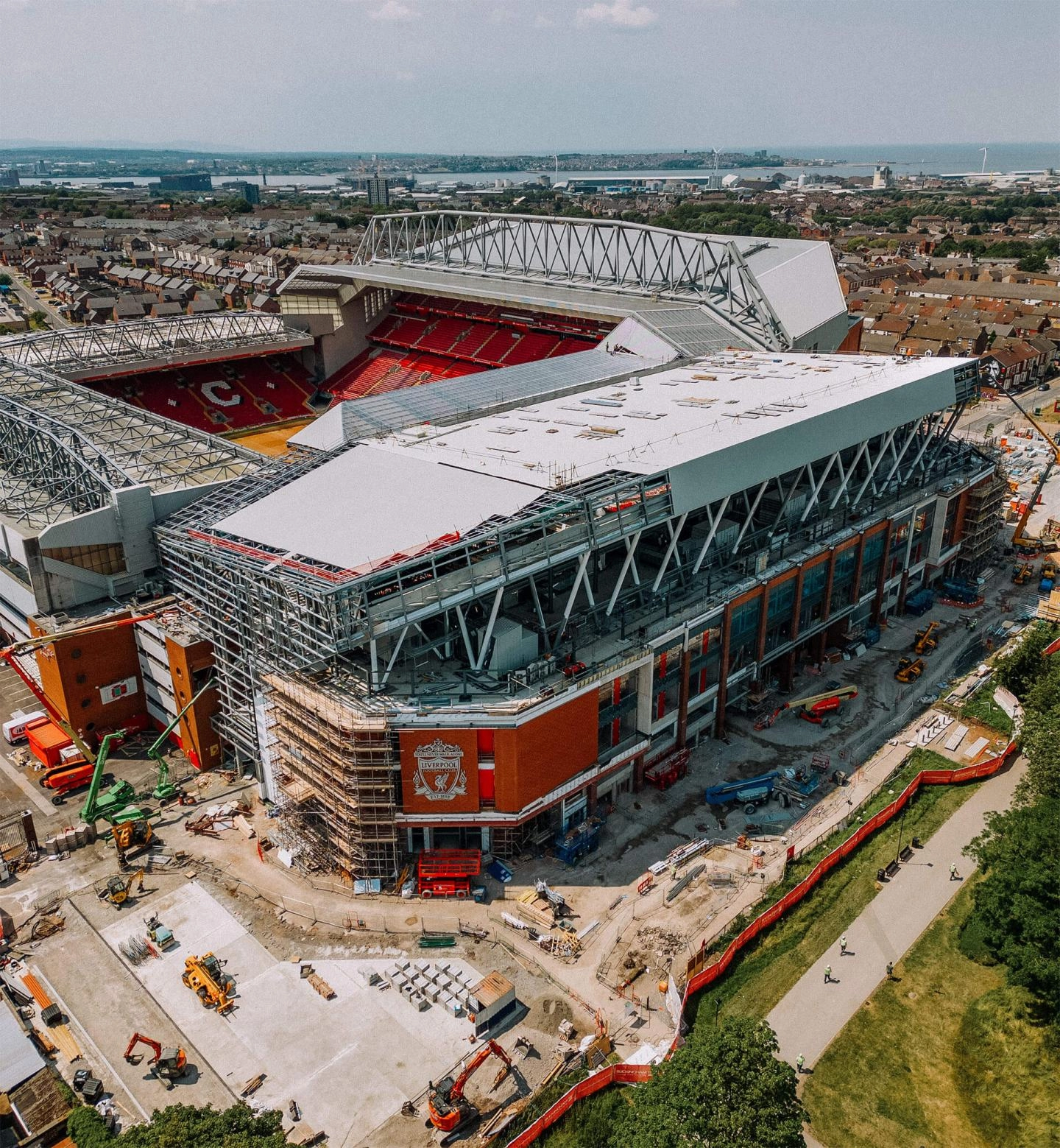 Watch: Liverpool FC crest installed on Anfield Road Stand - Liverpool FC