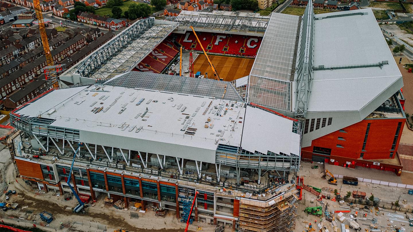 Watch: New footage released of Anfield Road Stand milestone - Liverpool FC